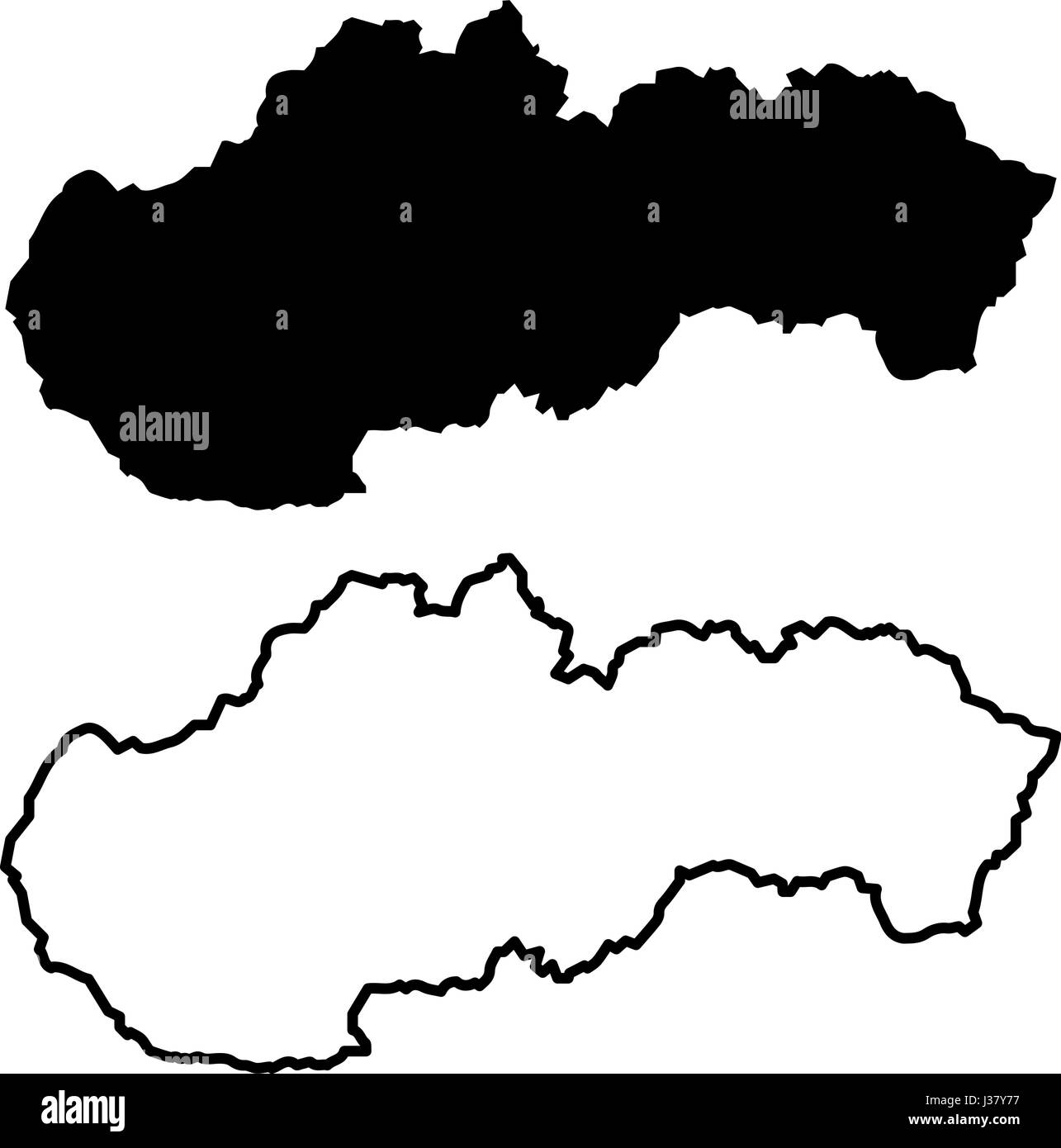 Slovakia drawing Black and White Stock Photos & Images - Alamy