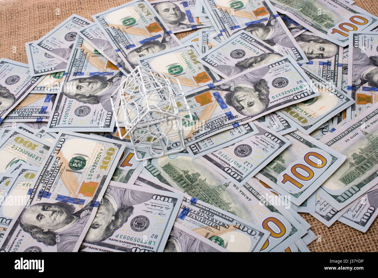 Banknote bundle of US dollar Stock Photo - Alamy