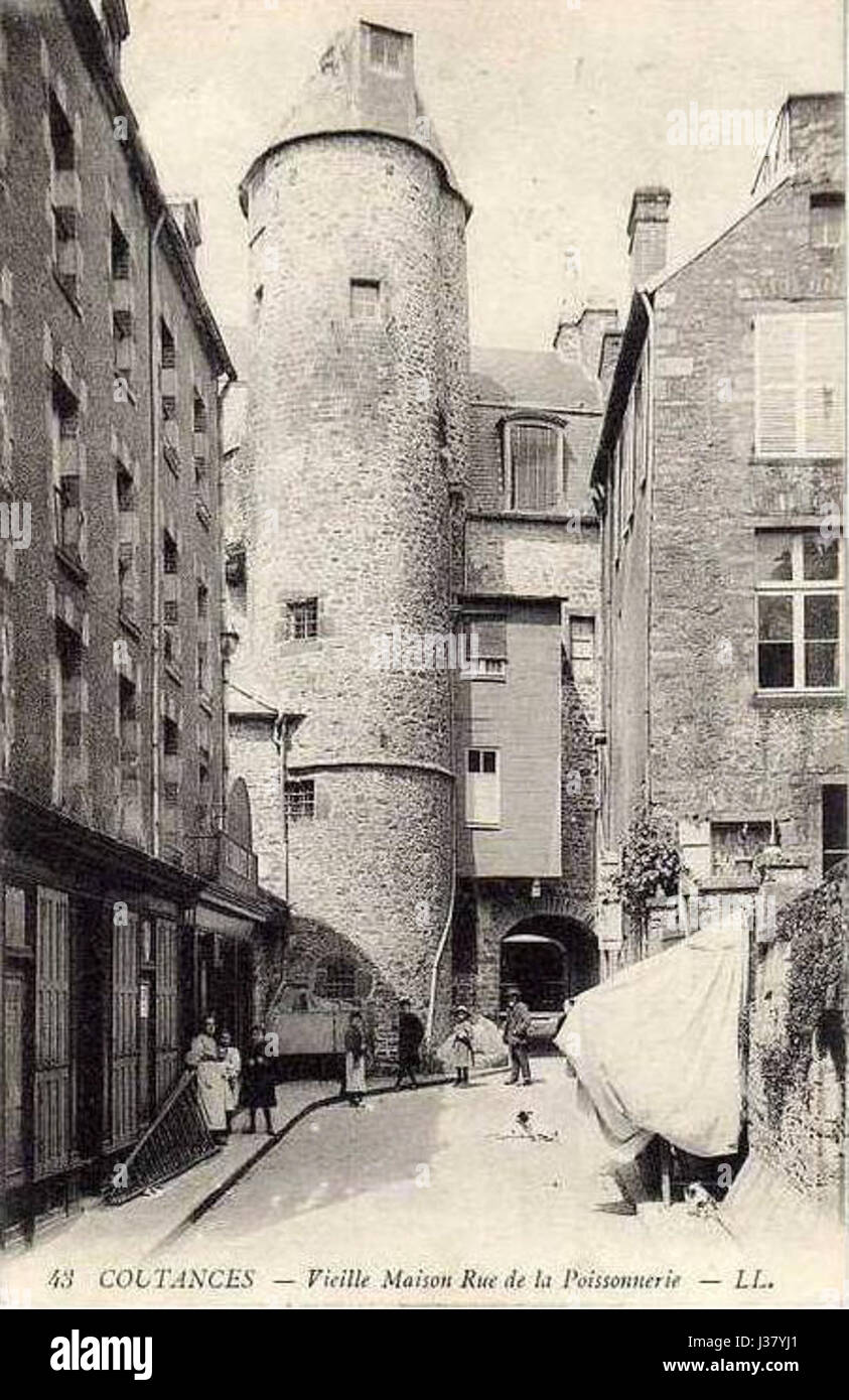 Coutances map hi-res stock photography and images - Alamy