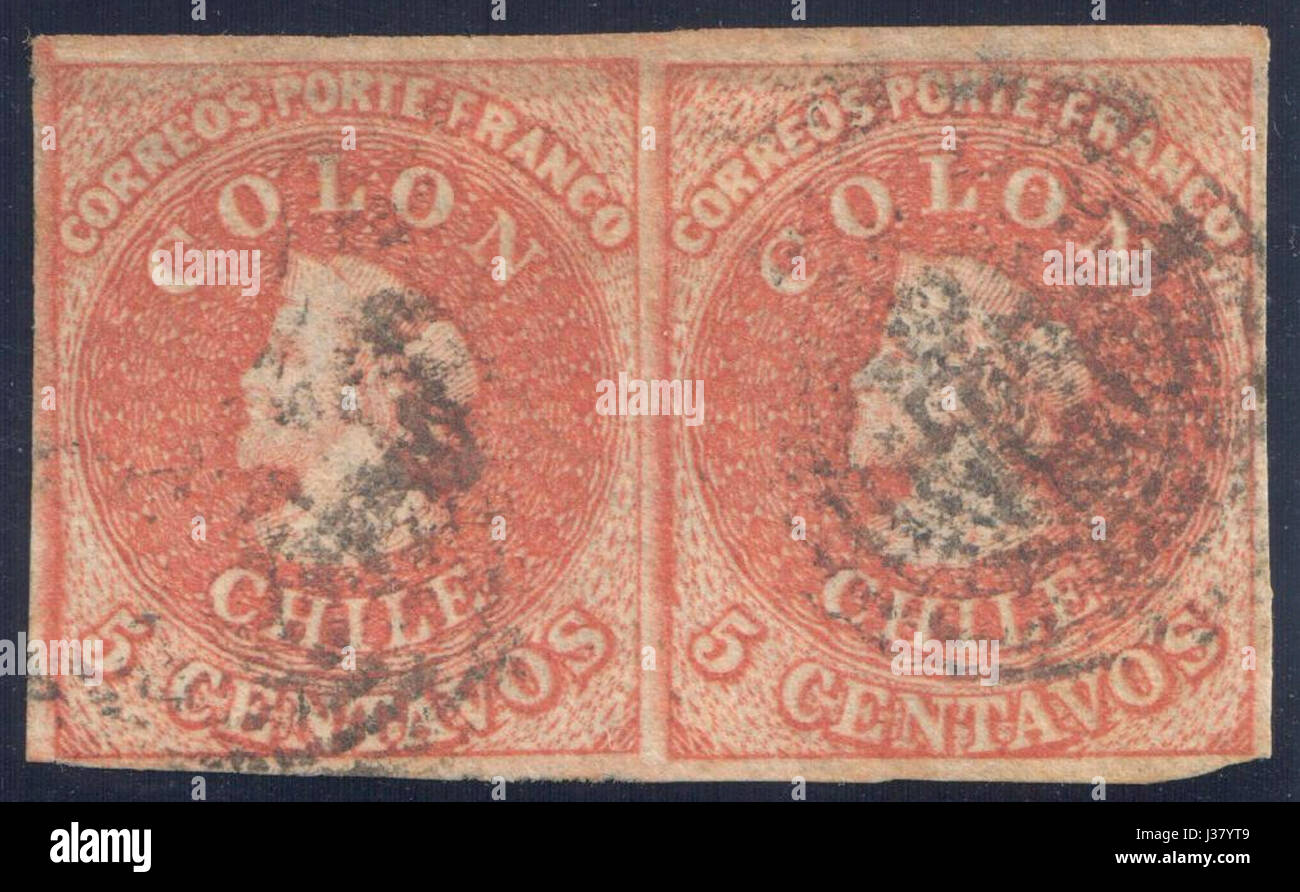 Chilean postage stamp hi-res stock photography and images - Alamy