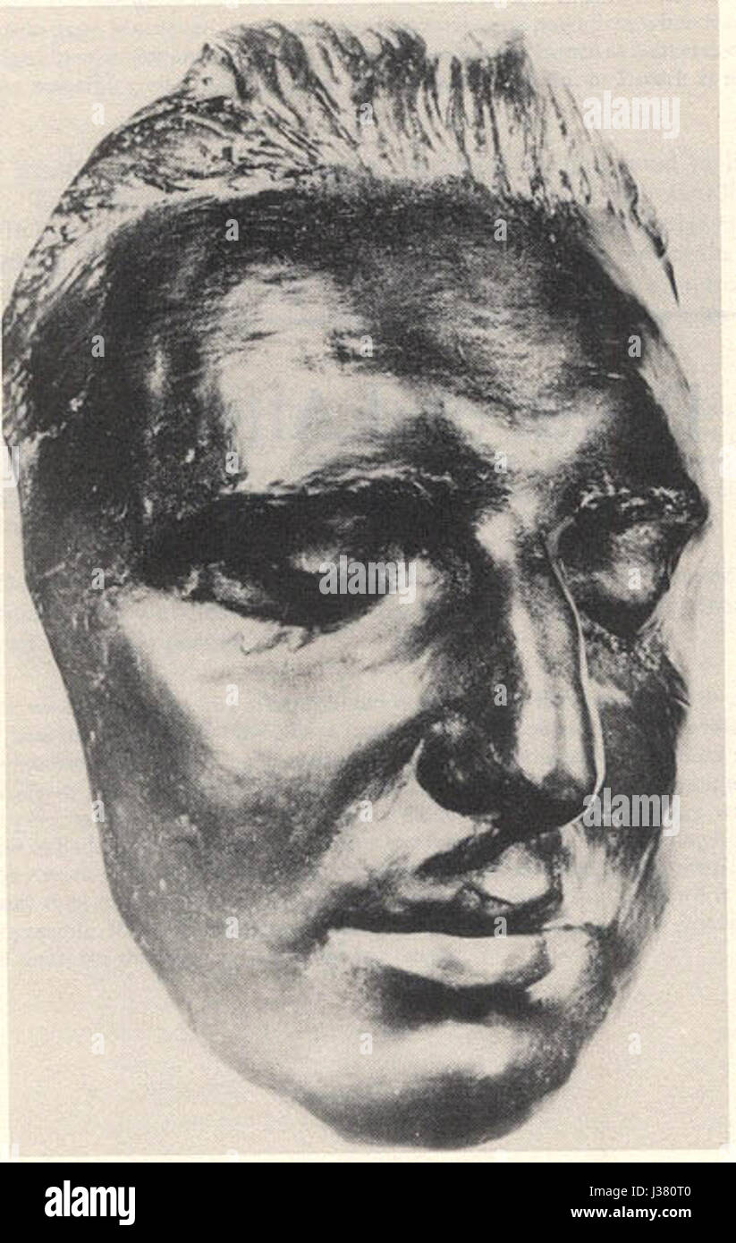 The death mask of Wolfgang Amadeus Mozart is a cast made shortly after ...