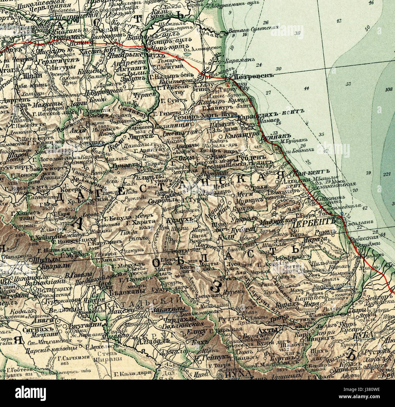 Dagestan map hi-res stock photography and images - Alamy