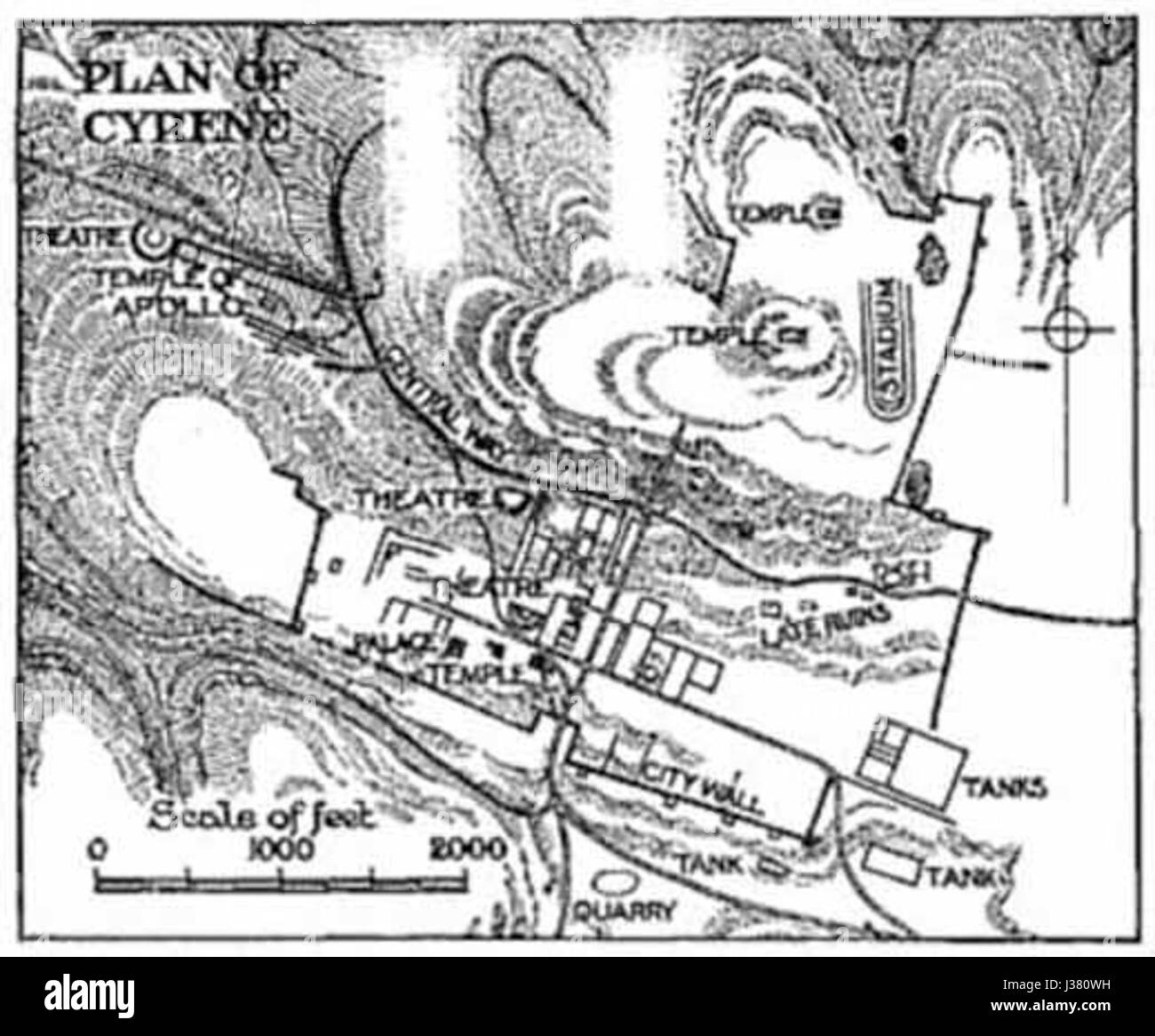 The Cyrene Plan, dated 1860, offers a detailed map of the ancient city ...