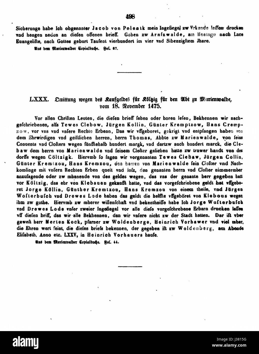 The entry labeled DE CDB 1 19 49 refers to a specific archival document or record, perhaps ...