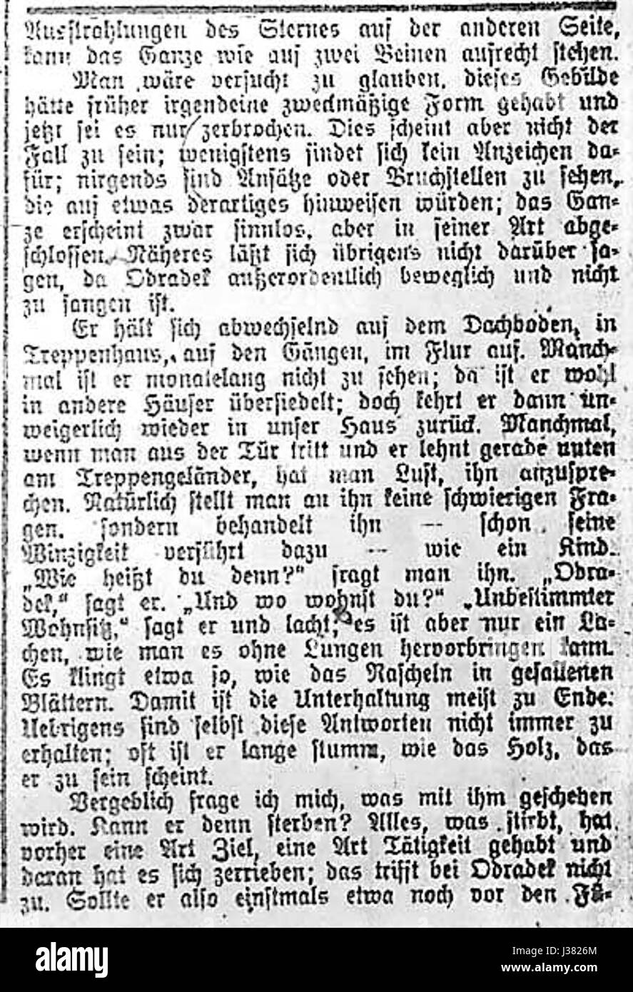 'Die Sorge des Hausvaters' (The Worry of the Father) is an early work ...