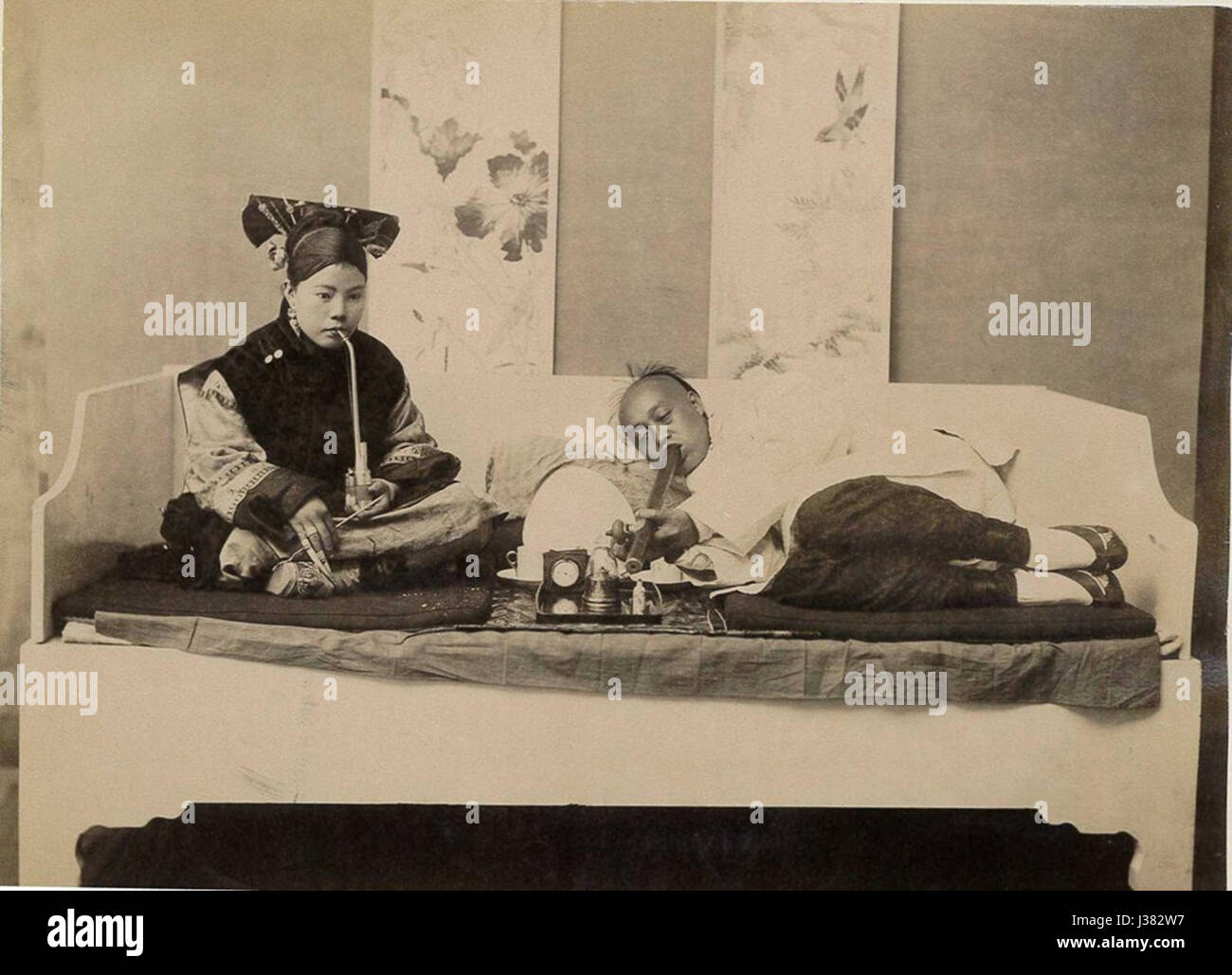 Chinese Opium smokers Stock Photo - Alamy