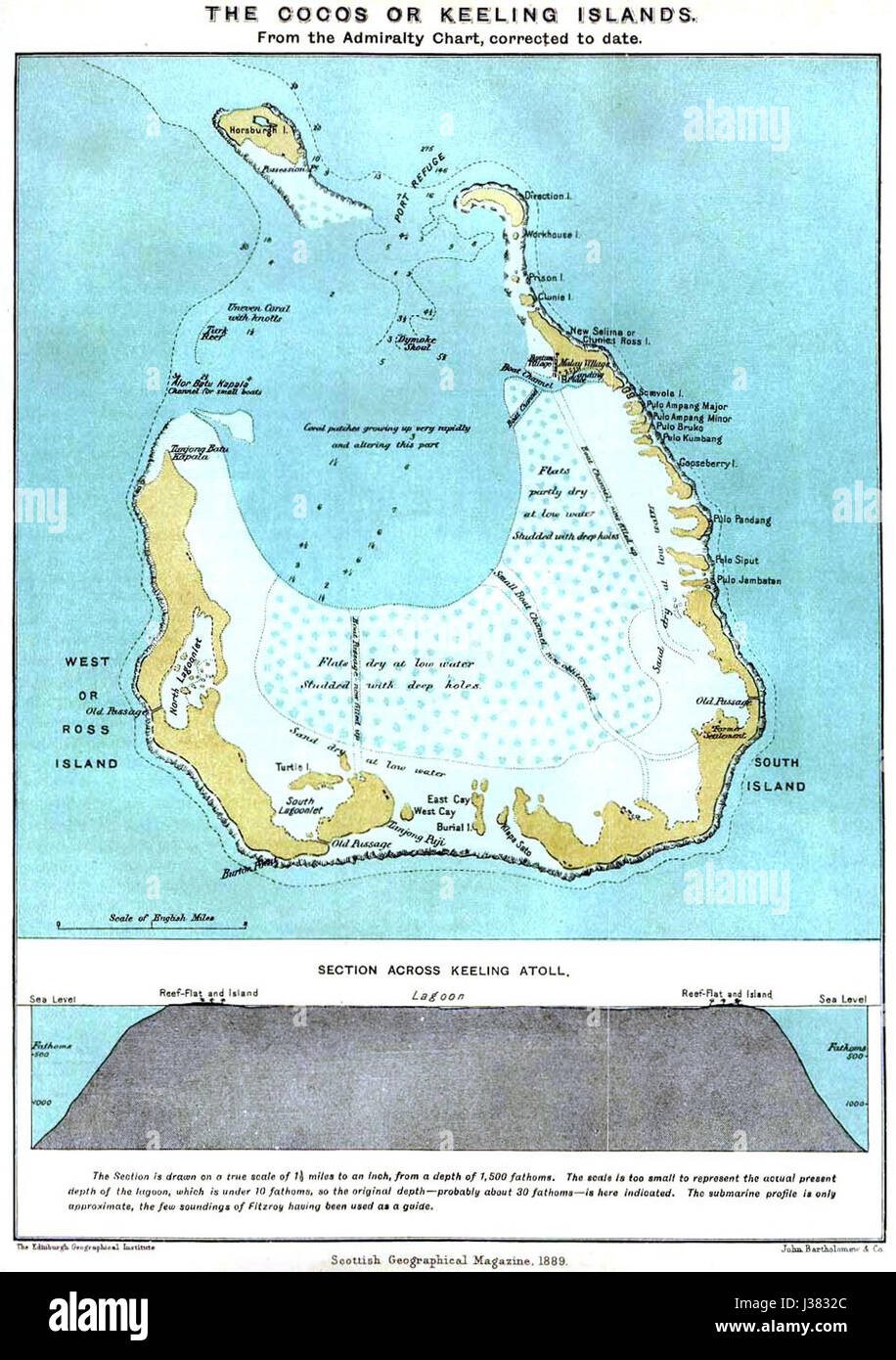 Map of cocos islands hi-res stock photography and images - Alamy