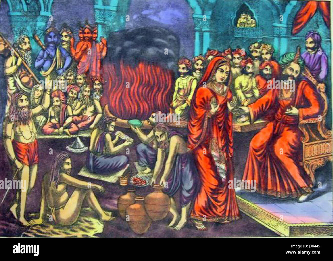 Daksha yagna Stock Photo - Alamy