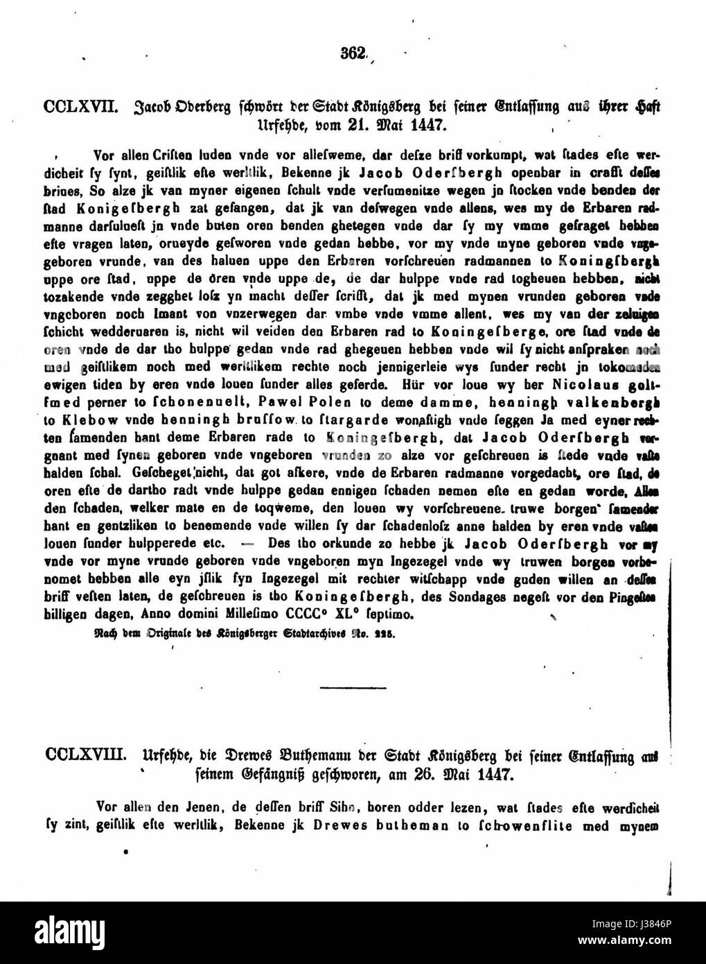 The title refers to a specific archive or document (DE CDB 1 19 362) which could be part of a ...