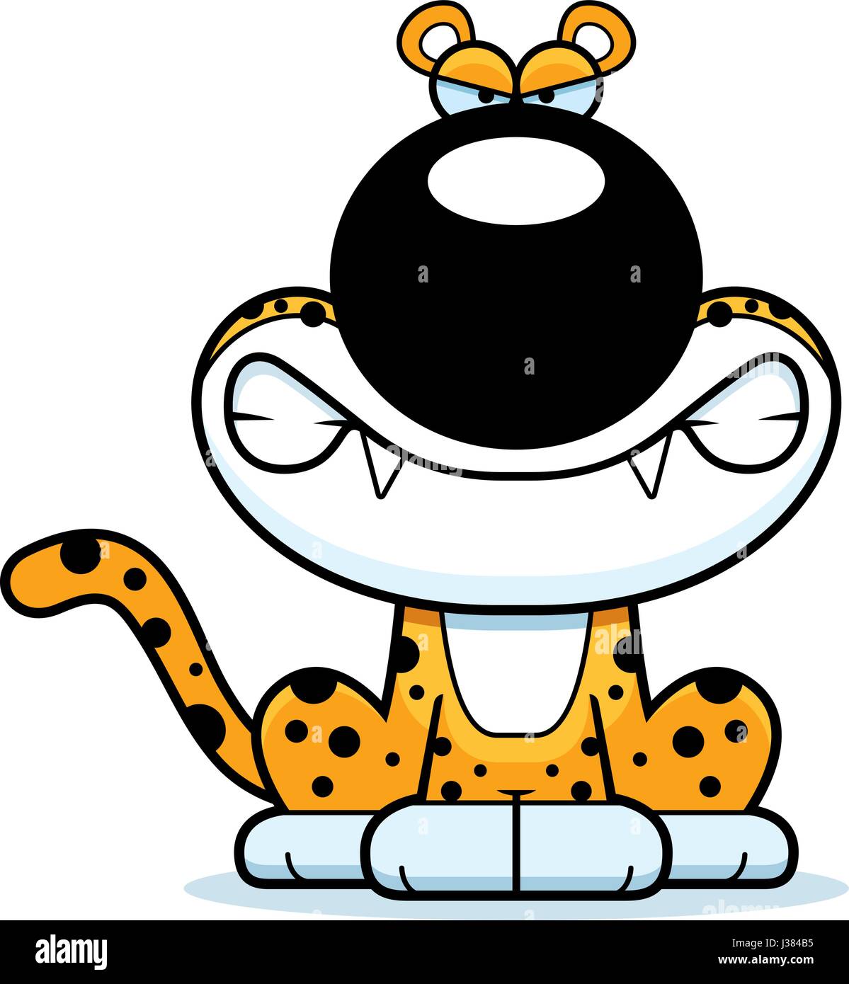 A cartoon illustration of a leopard looking angry Stock Vector Image ...