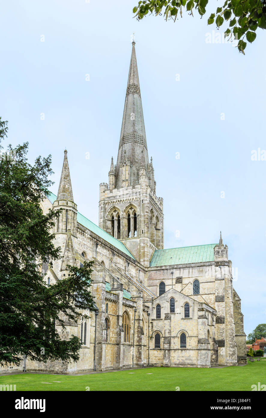 Chichester Cathedral on Chichester, West Sussex, England, UK Stock ...