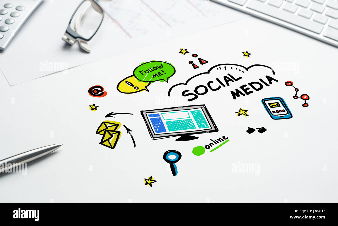 Network media background Stock Photo - Alamy