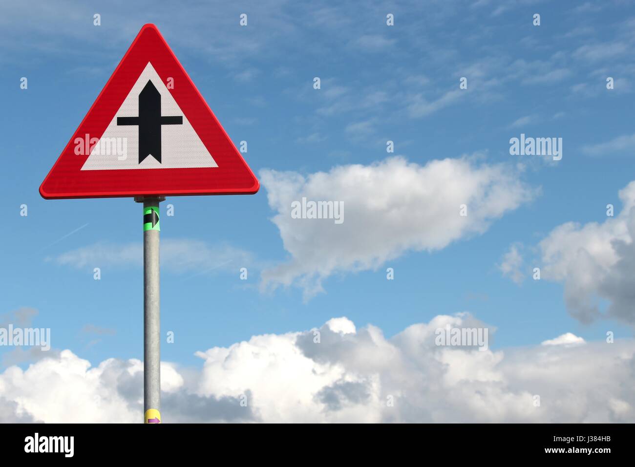 Dutch road sign: crossroads with priority Stock Photo - Alamy