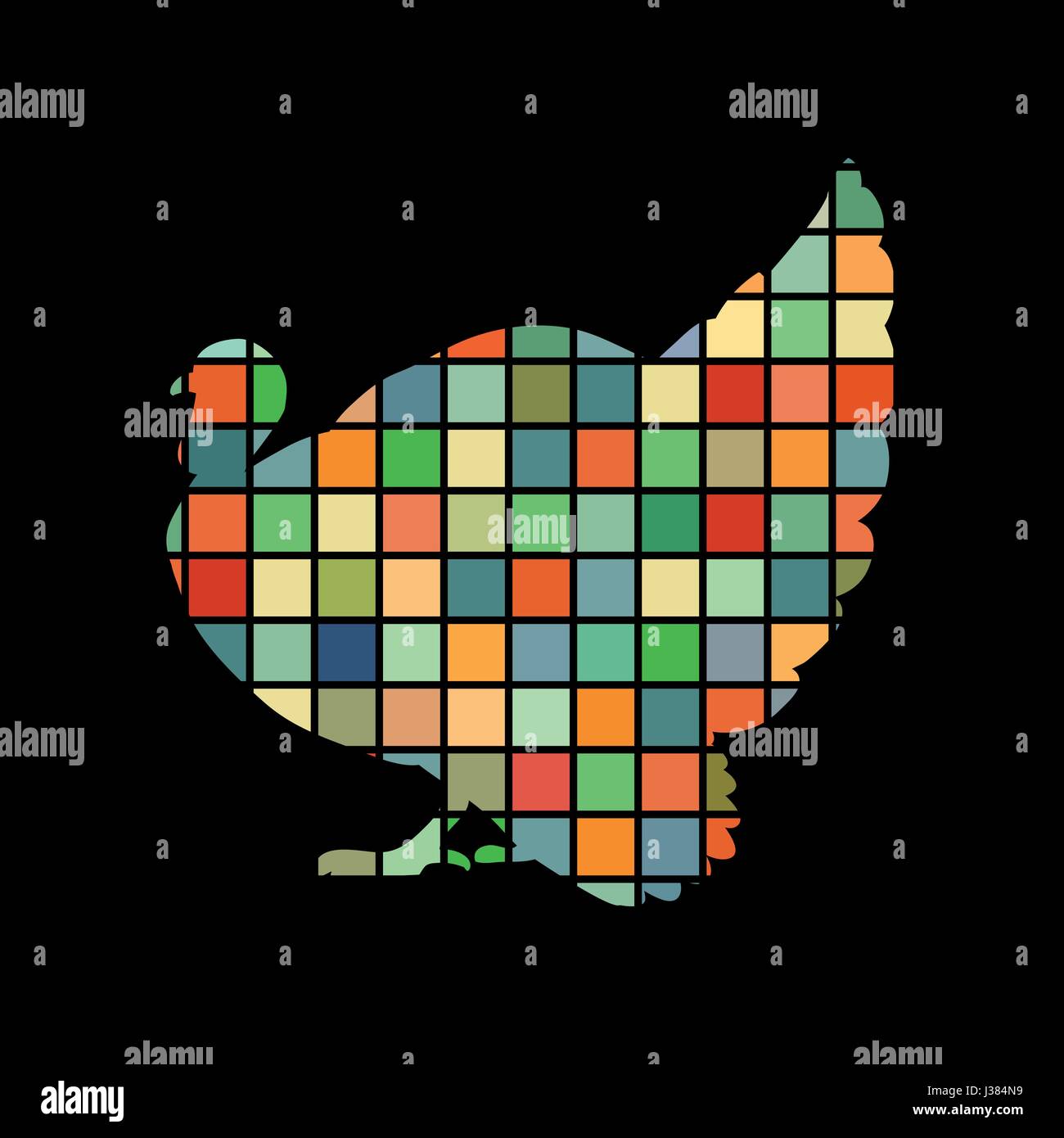 Turkey bird green background Stock Vector Images - Alamy