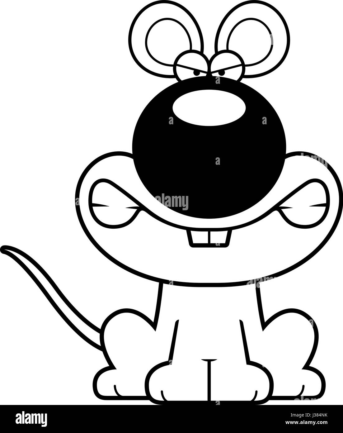 A cartoon illustration of a mouse looking angry Stock Vector Image ...