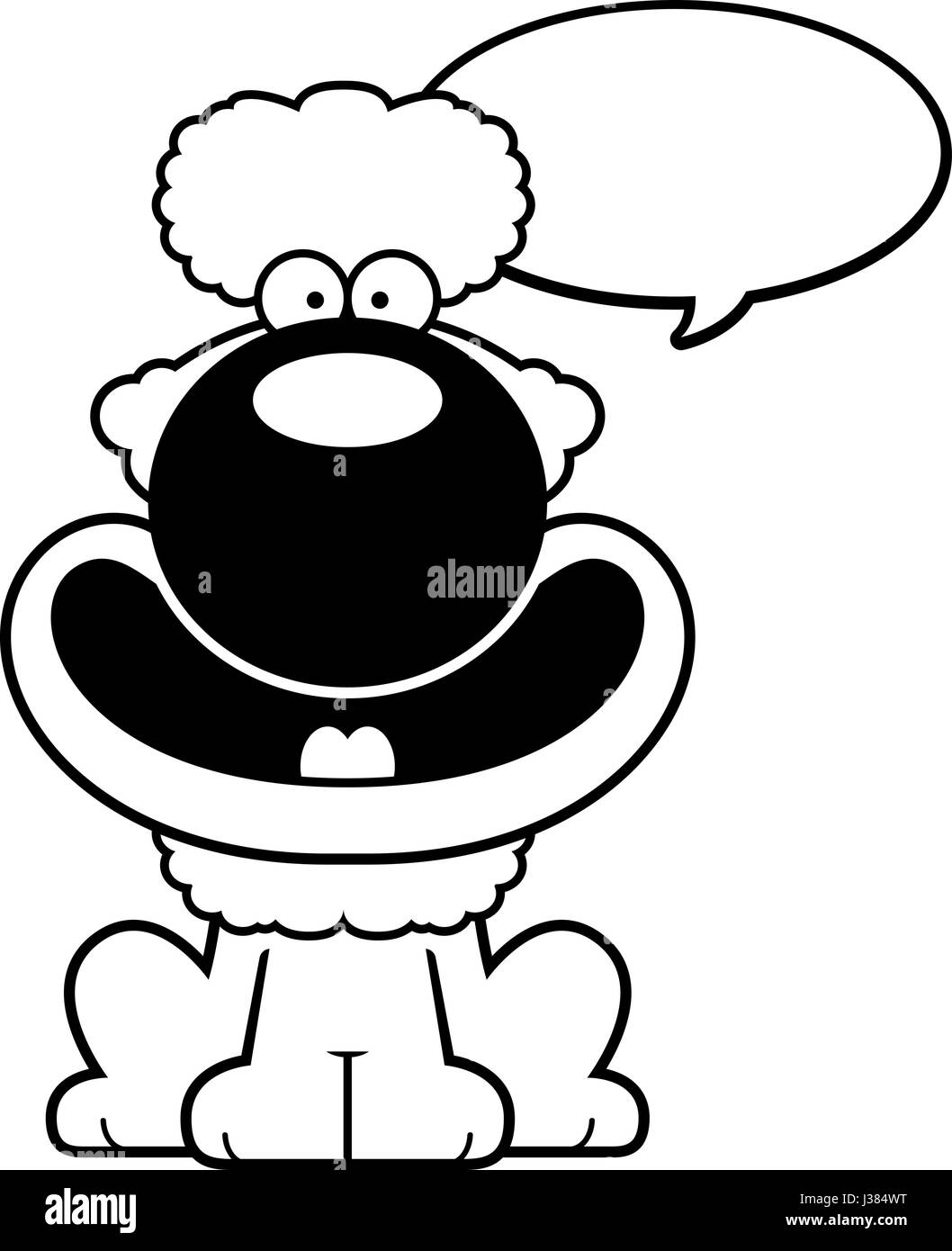 A cartoon illustration of a poodle talking Stock Vector Image & Art - Alamy