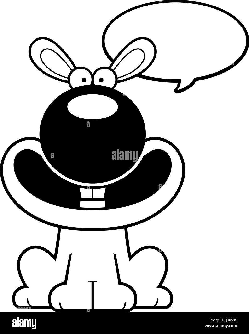 Cartoon Illustration Rabbit Talking High Resolution Stock Photography ...