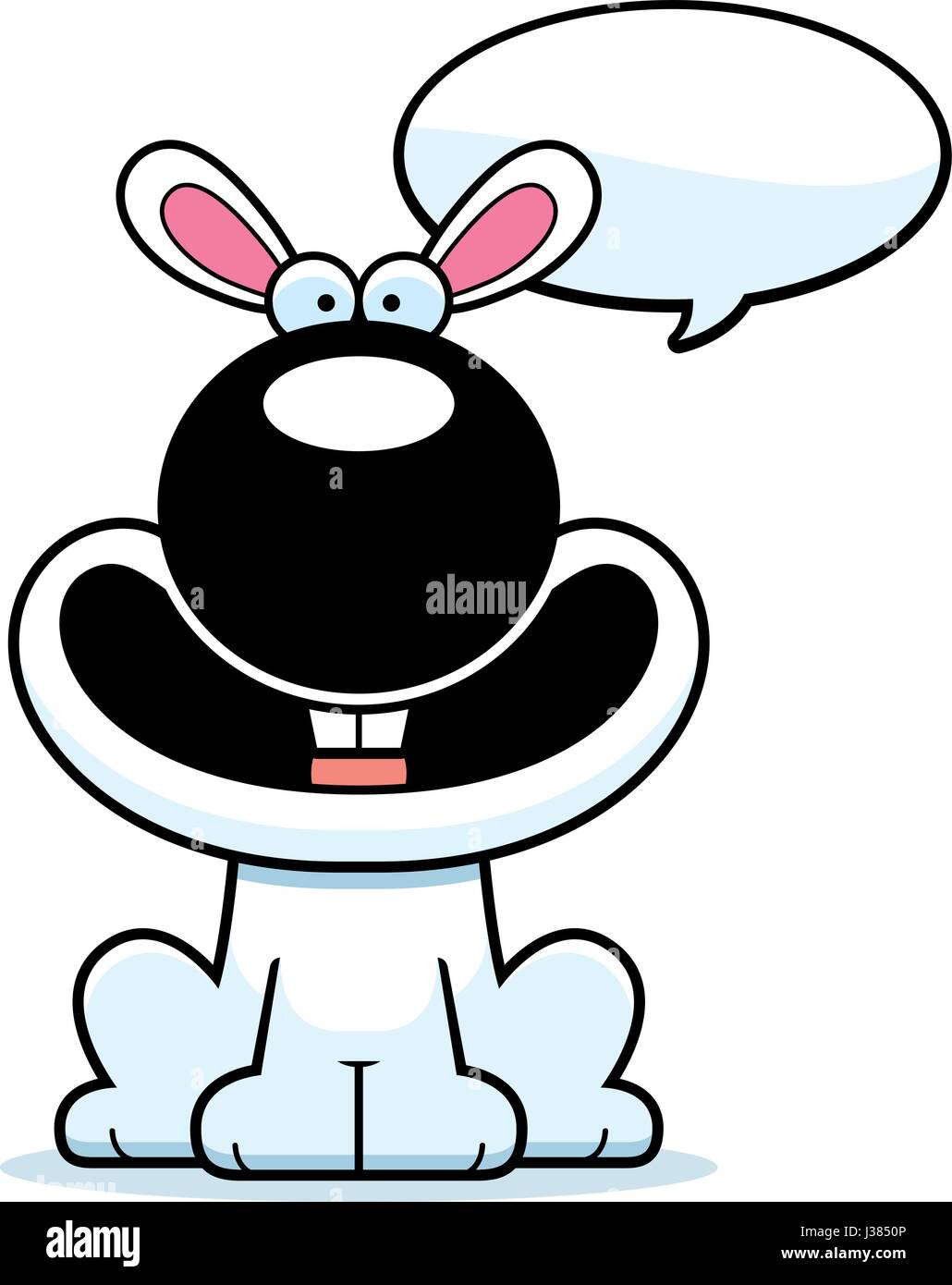 A cartoon illustration of a rabbit talking Stock Vector Image & Art - Alamy