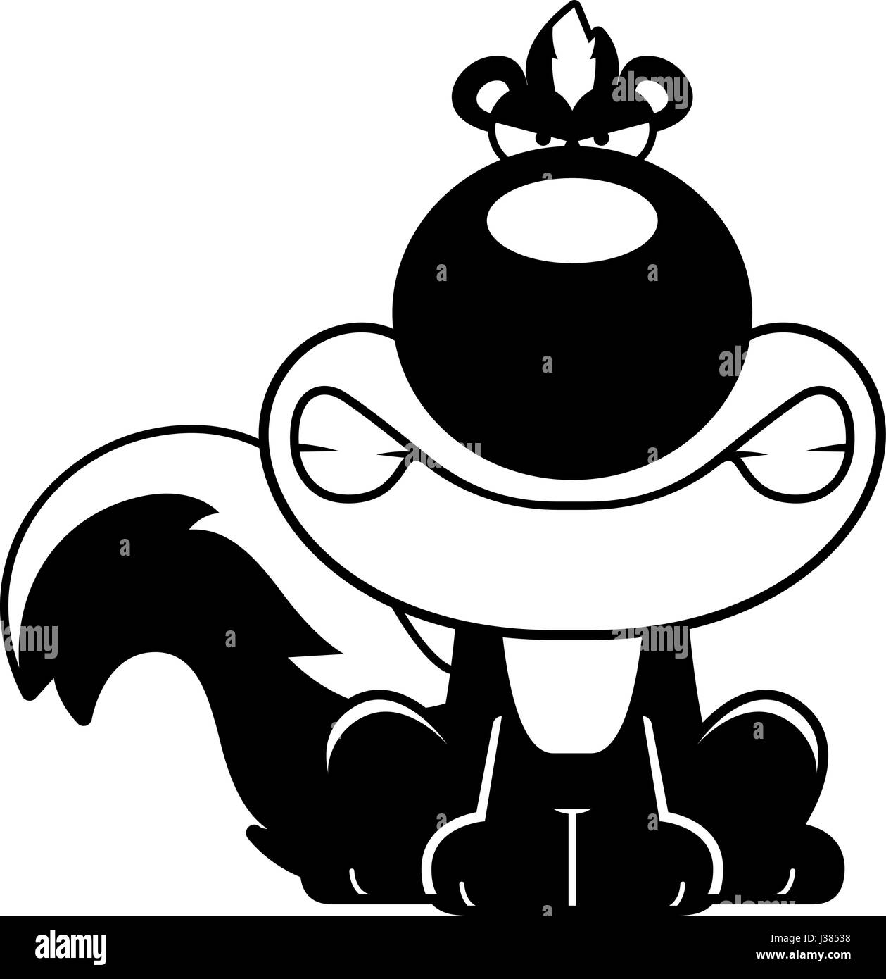 A cartoon illustration of a skunk looking angry Stock Vector Image ...