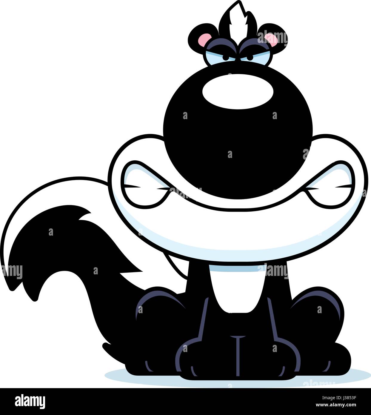 A cartoon illustration of a skunk looking angry Stock Vector Image ...