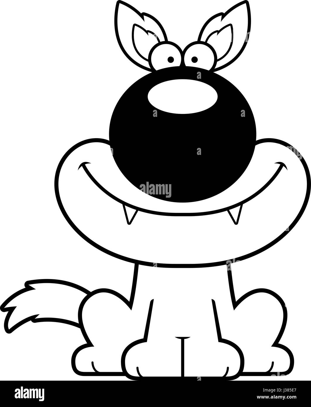 A cartoon illustration of a wolf smiling Stock Vector Image & Art - Alamy