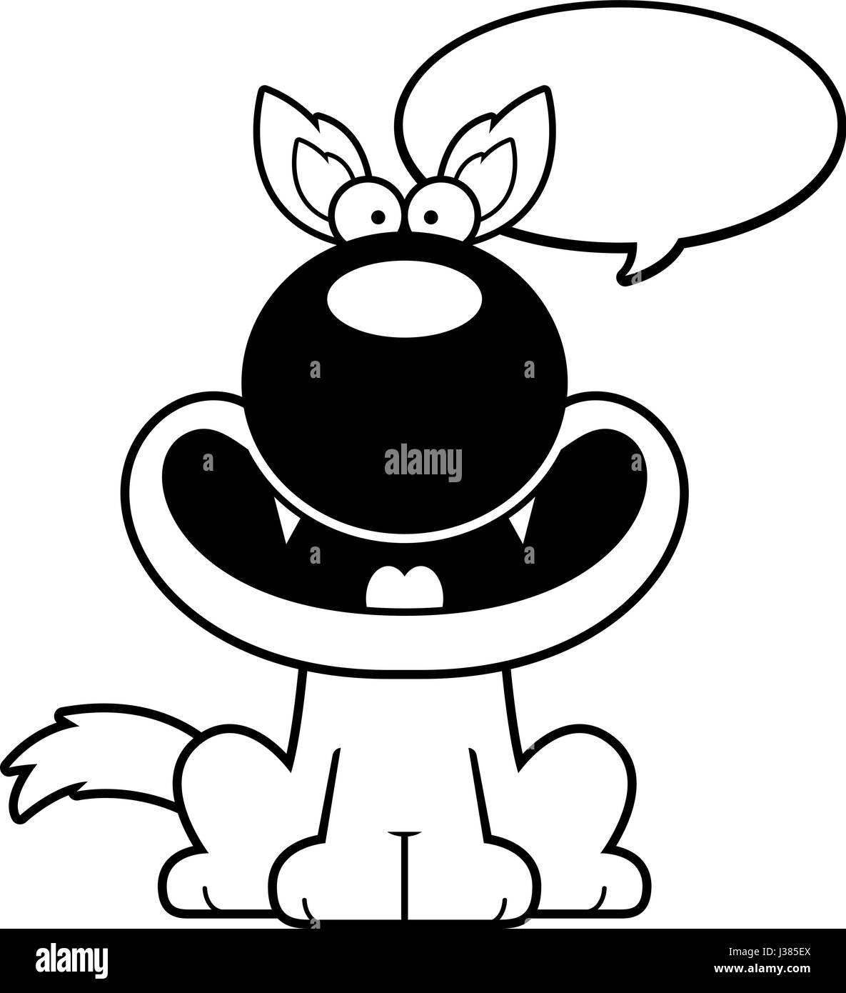 A cartoon illustration of a wolf talking Stock Vector Image & Art - Alamy