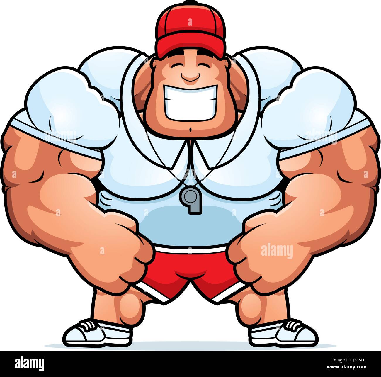 Bodybuilder flexing muscles cartoon hi-res stock photography and images ...
