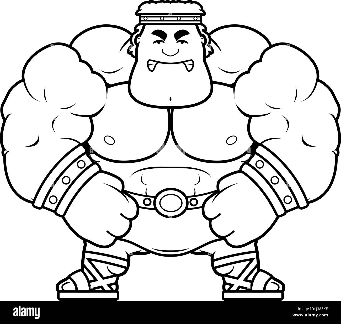 A cartoon illustration of Hercules looking angry Stock Vector Image ...