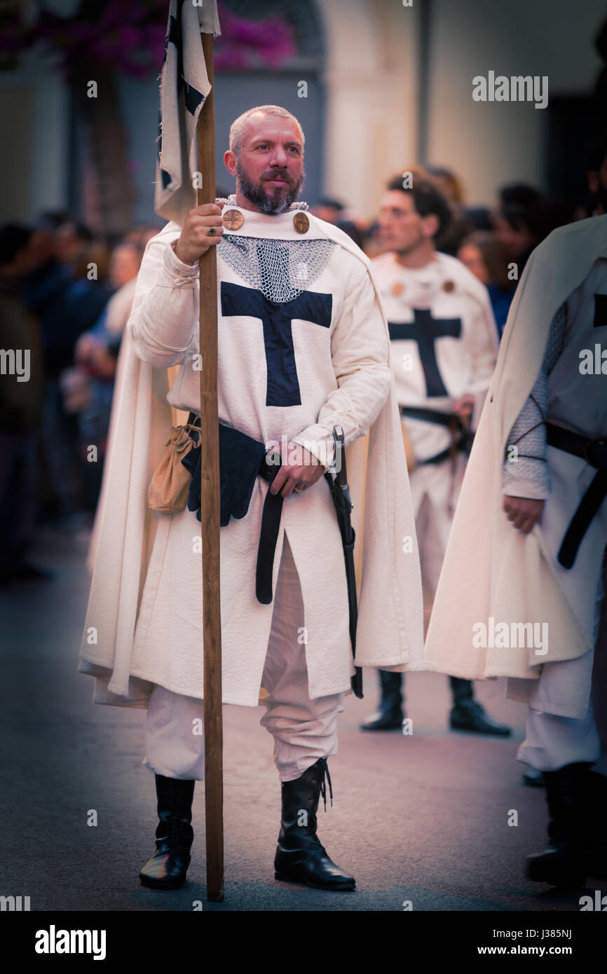 Medieval crusader during a representation outdoor, Altamura - Italy ...