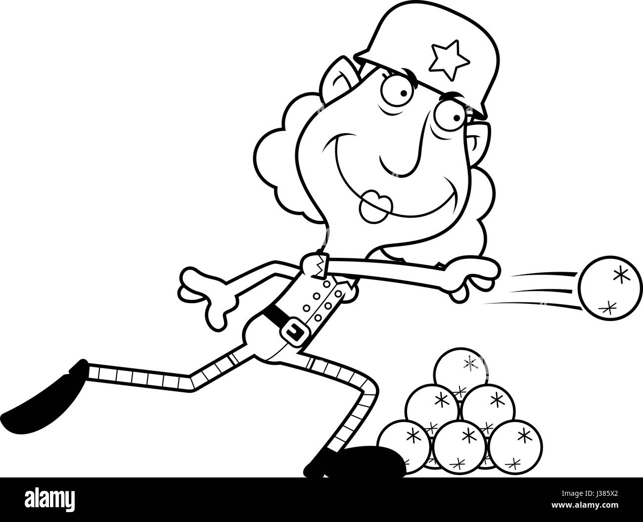 Snowball fight cartoon illustration hi-res stock photography and images ...