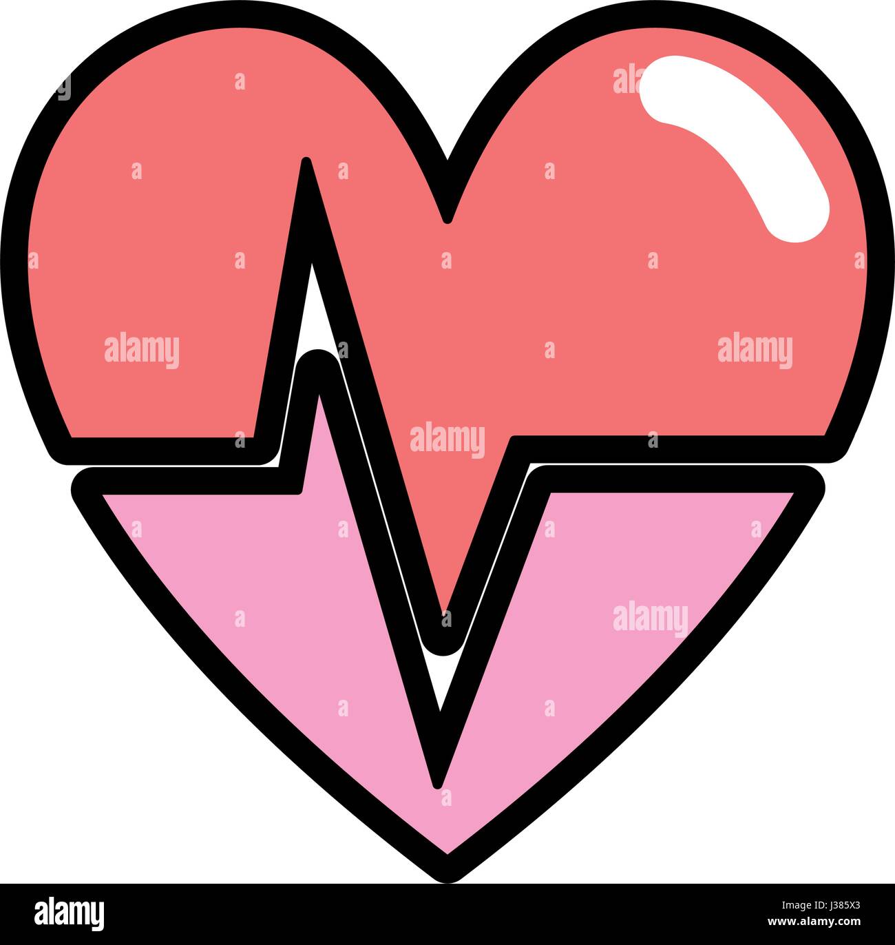 nice heartbeat to cardiac rhythm Stock Vector Image & Art - Alamy