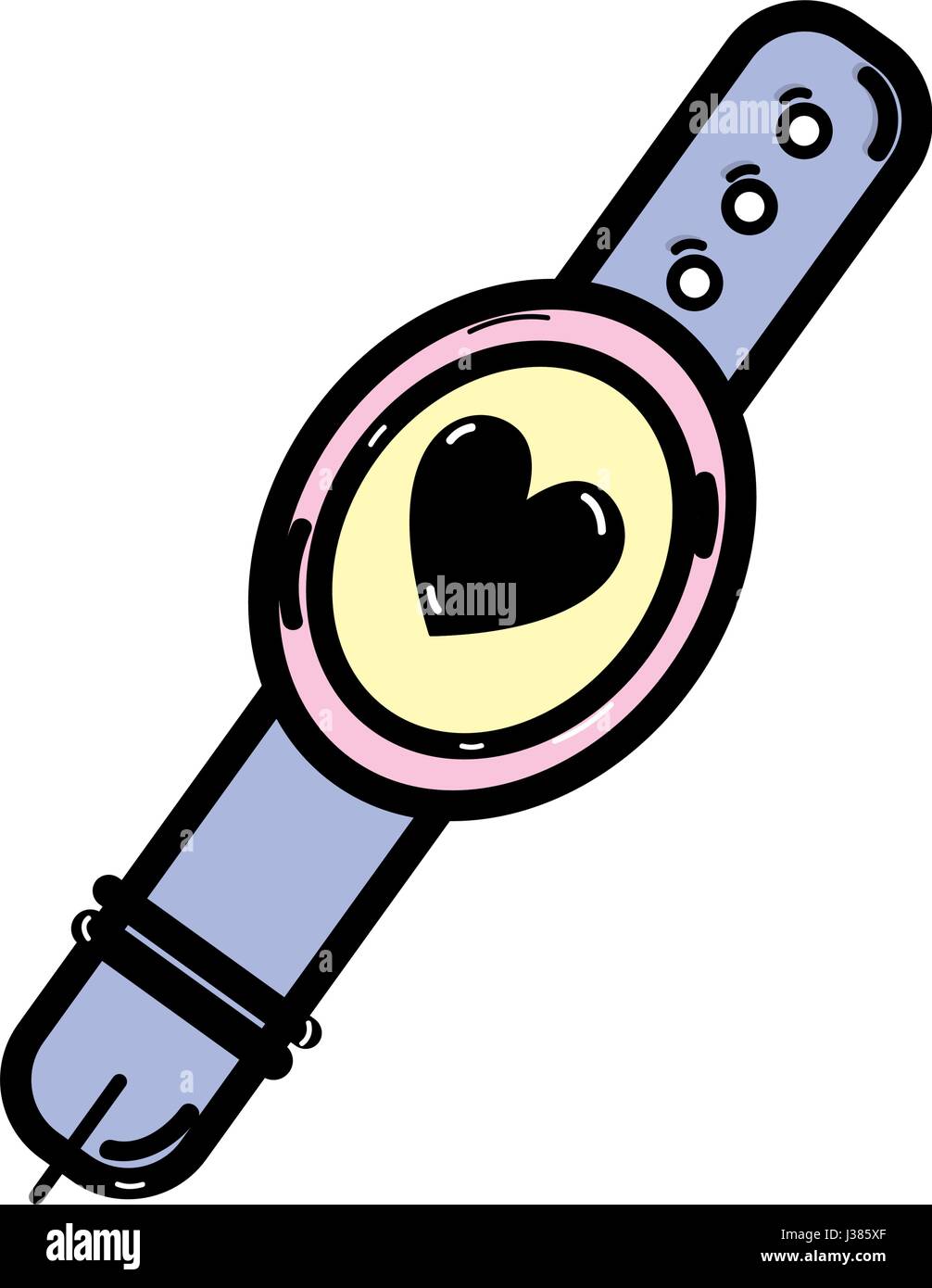 cute smartwatch technology with fitness app Stock Vector Image & Art ...