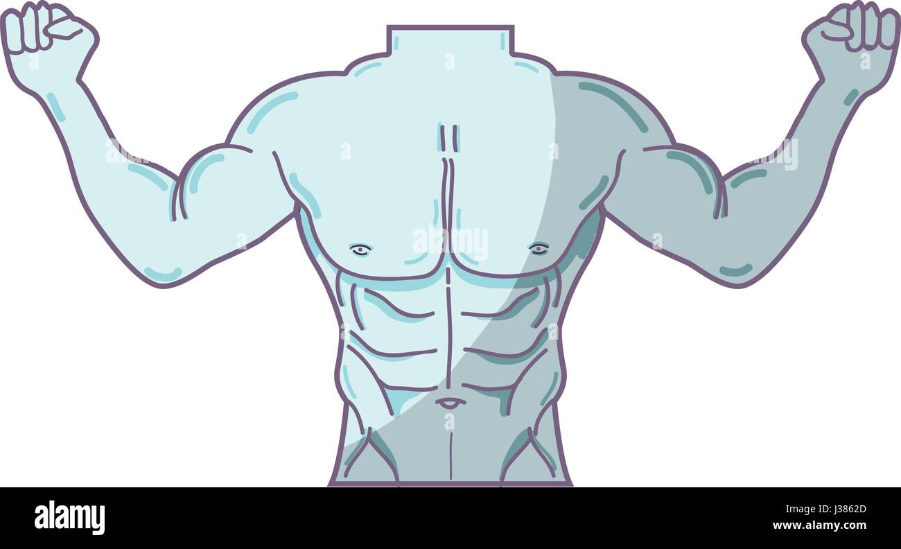 man toned body fitness Stock Vector Image & Art - Alamy