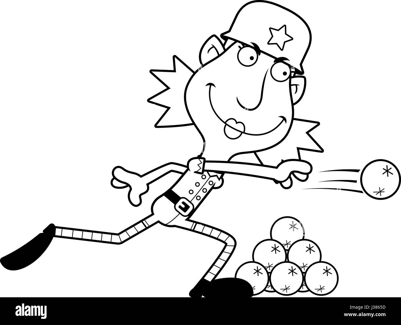 Snowball fight cartoon illustration hi-res stock photography and images ...