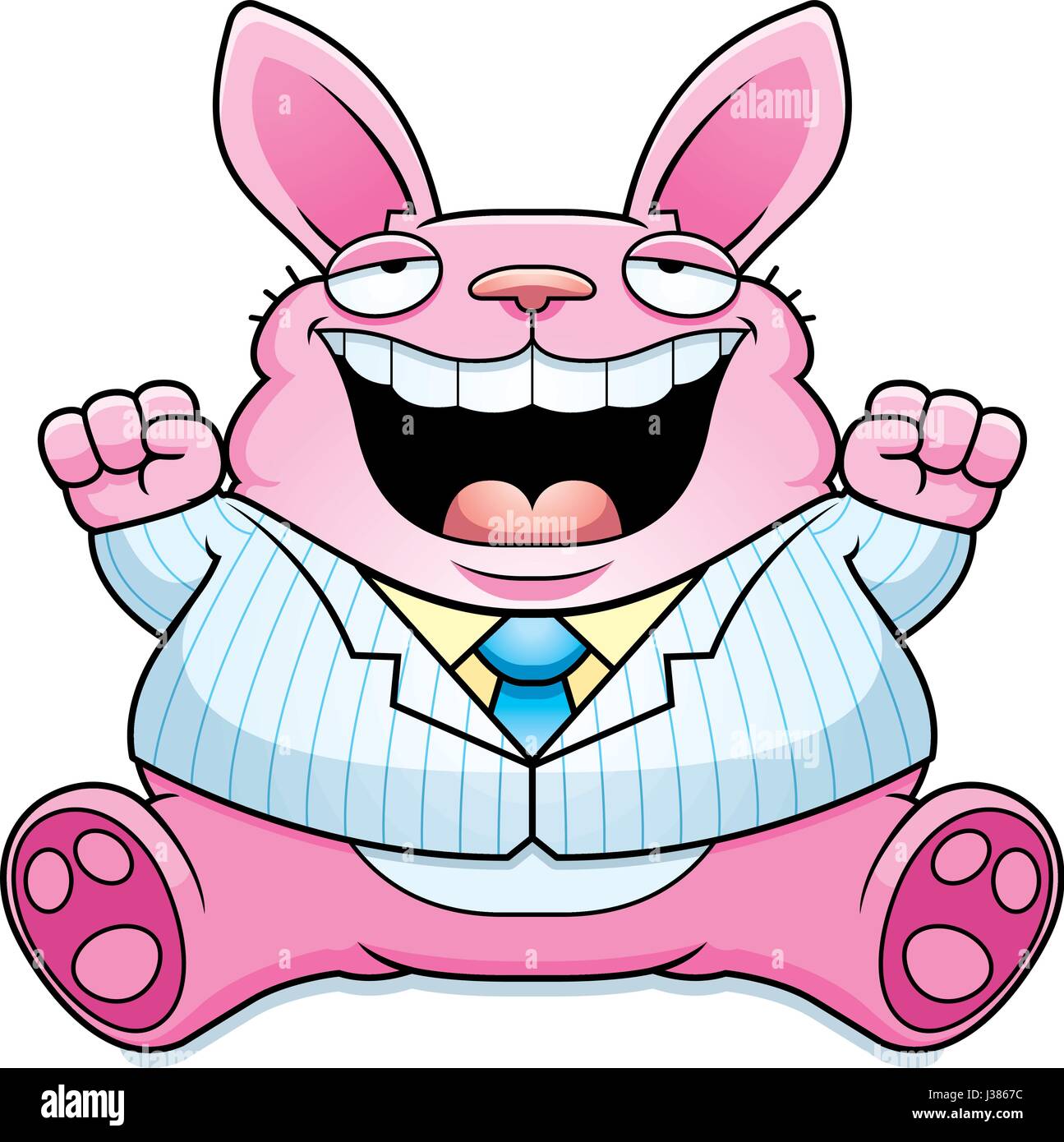 Cartoon illustration fat rabbit smiling hi-res stock photography and ...