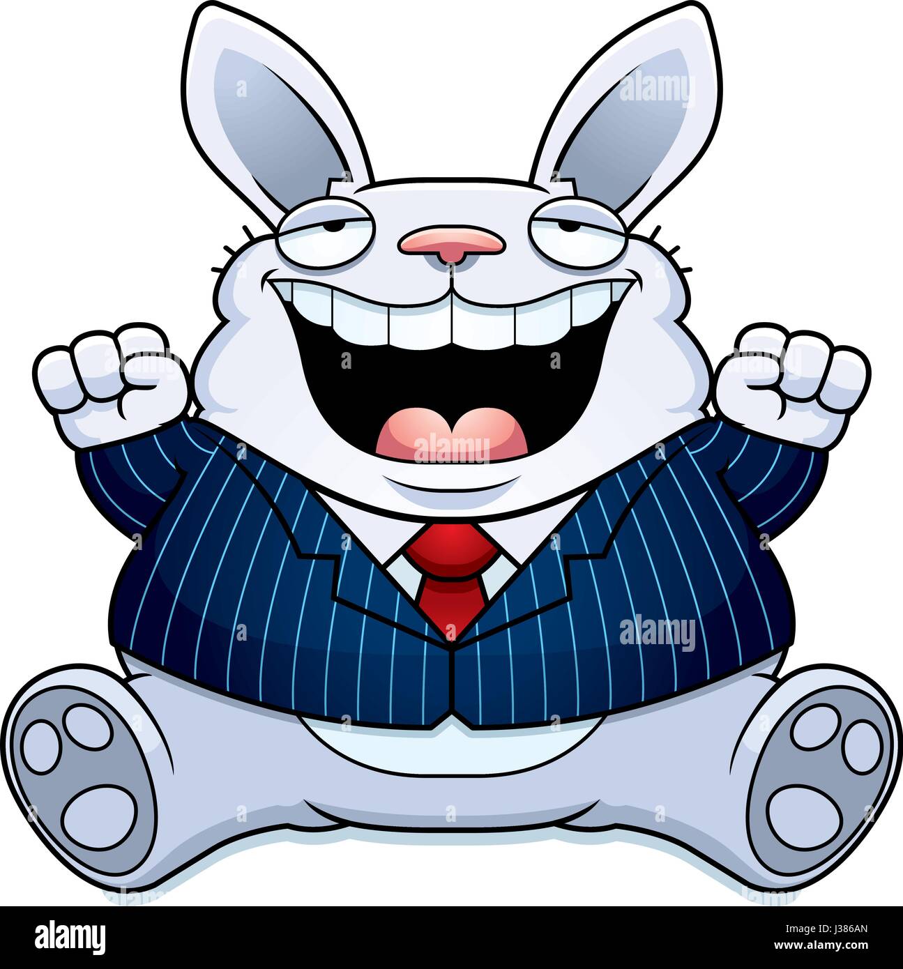 Cartoon illustration fat rabbit smiling hi-res stock photography and ...
