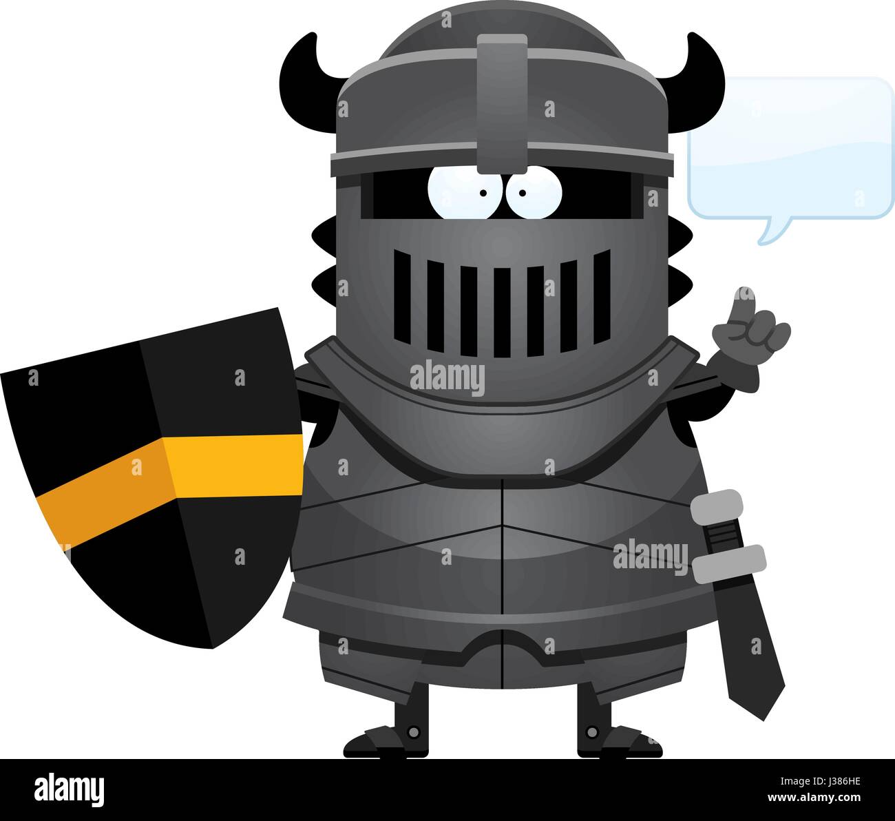 A cartoon illustration of the black knight talking Stock Vector Image ...
