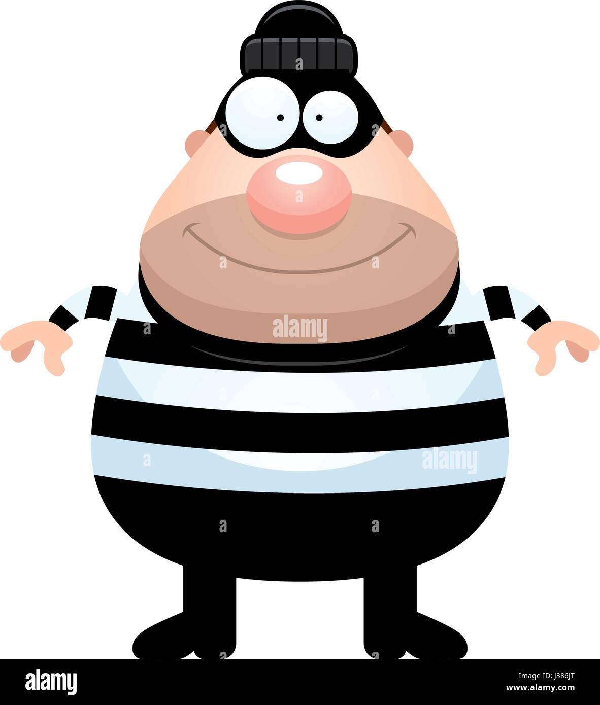 A cartoon illustration of a burglar looking happy Stock Vector Image ...