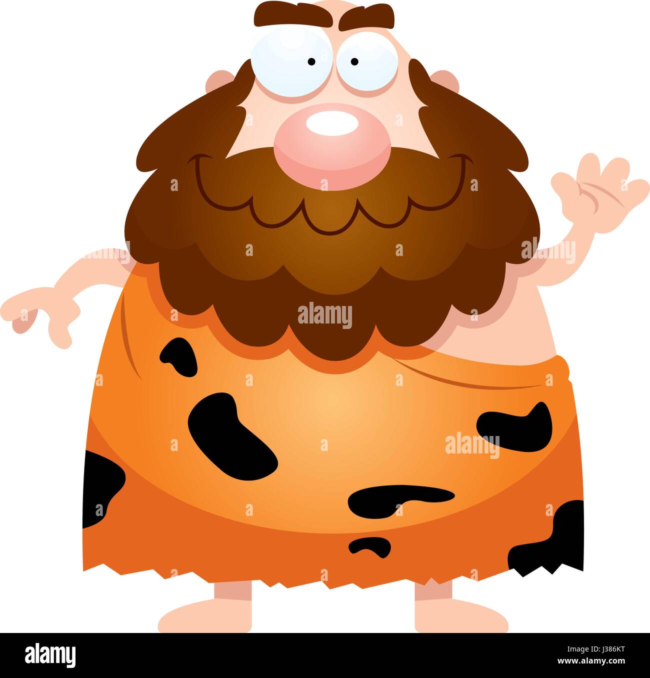 A cartoon illustration of a caveman waving Stock Vector Image & Art - Alamy