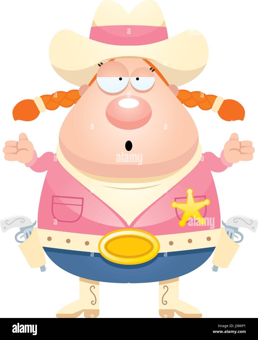 A cartoon illustration of a sheriff looking confused Stock Vector Image ...