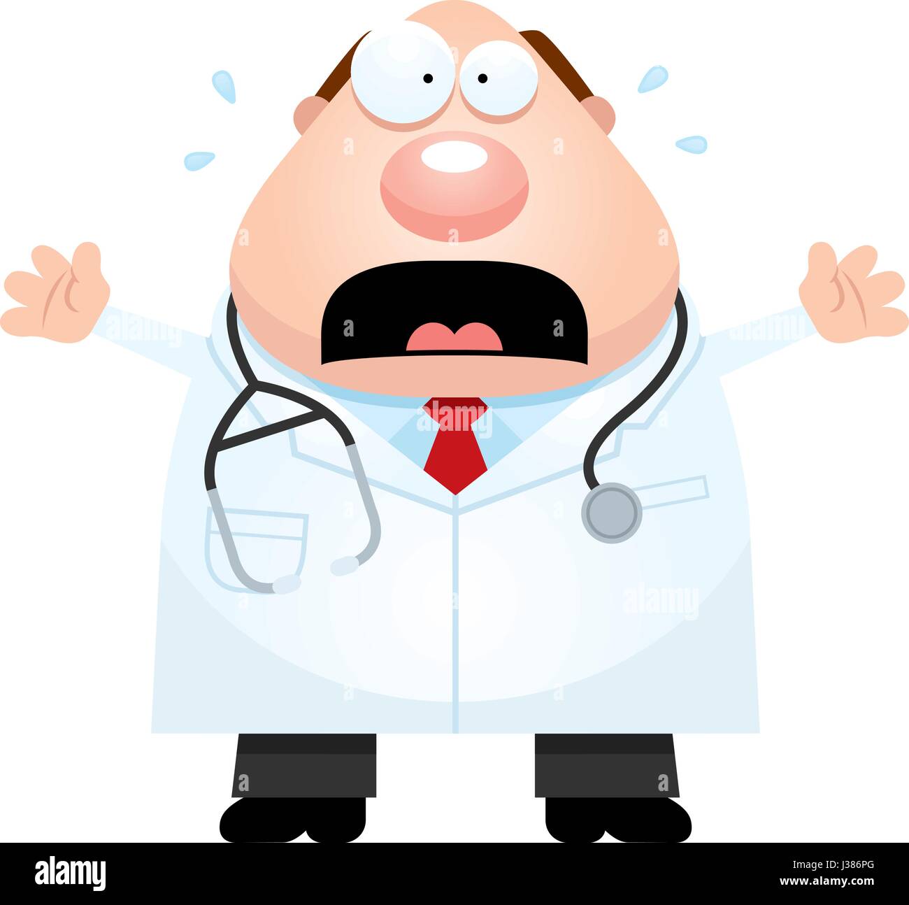 Scared doctor man Stock Vector Images - Alamy