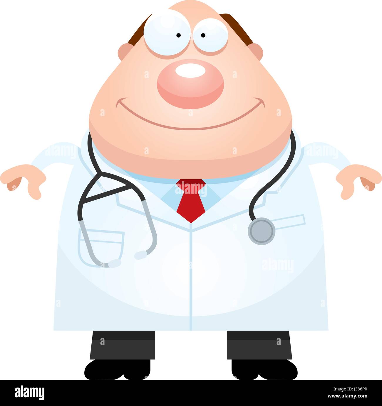 A cartoon illustration of a doctor looking happy Stock Vector Image ...
