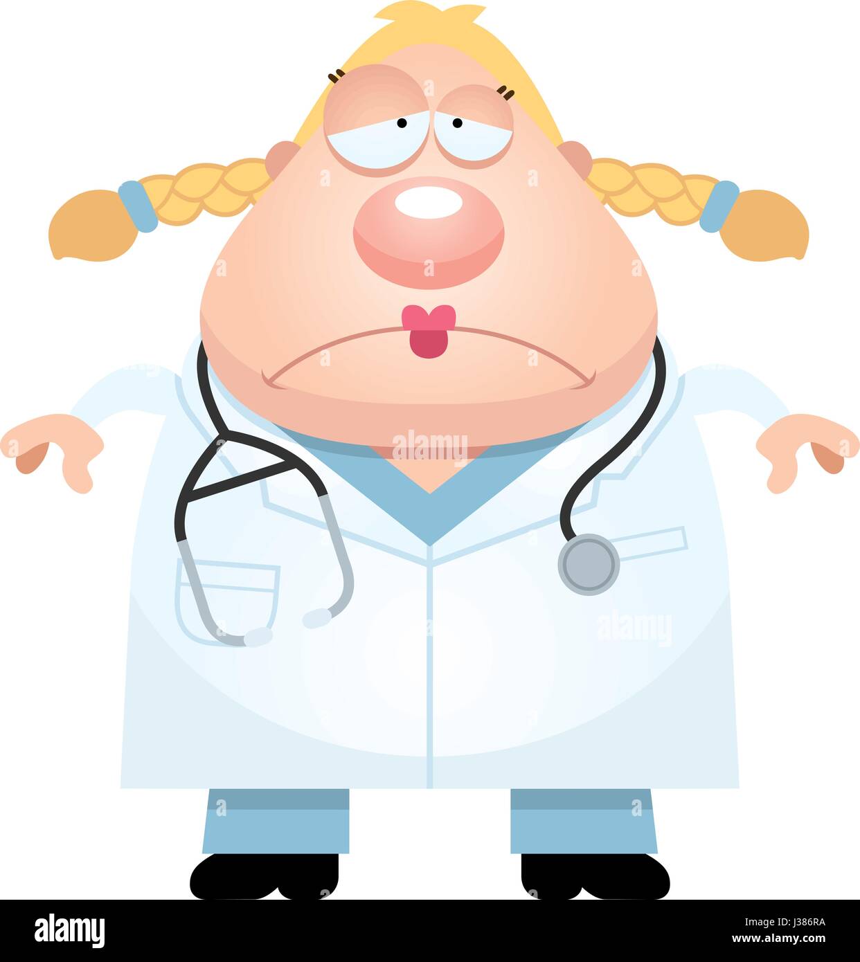 A cartoon illustration of a doctor looking sad Stock Vector Image & Art ...