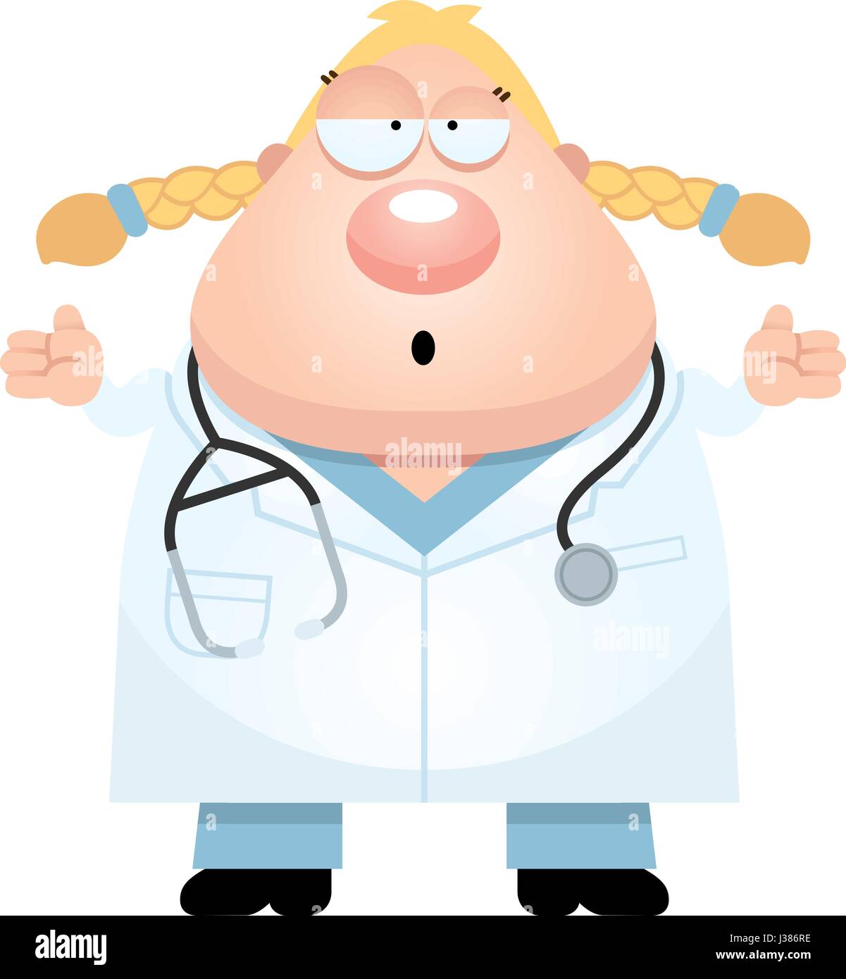 A cartoon illustration of a doctor looking confused Stock Vector Image ...