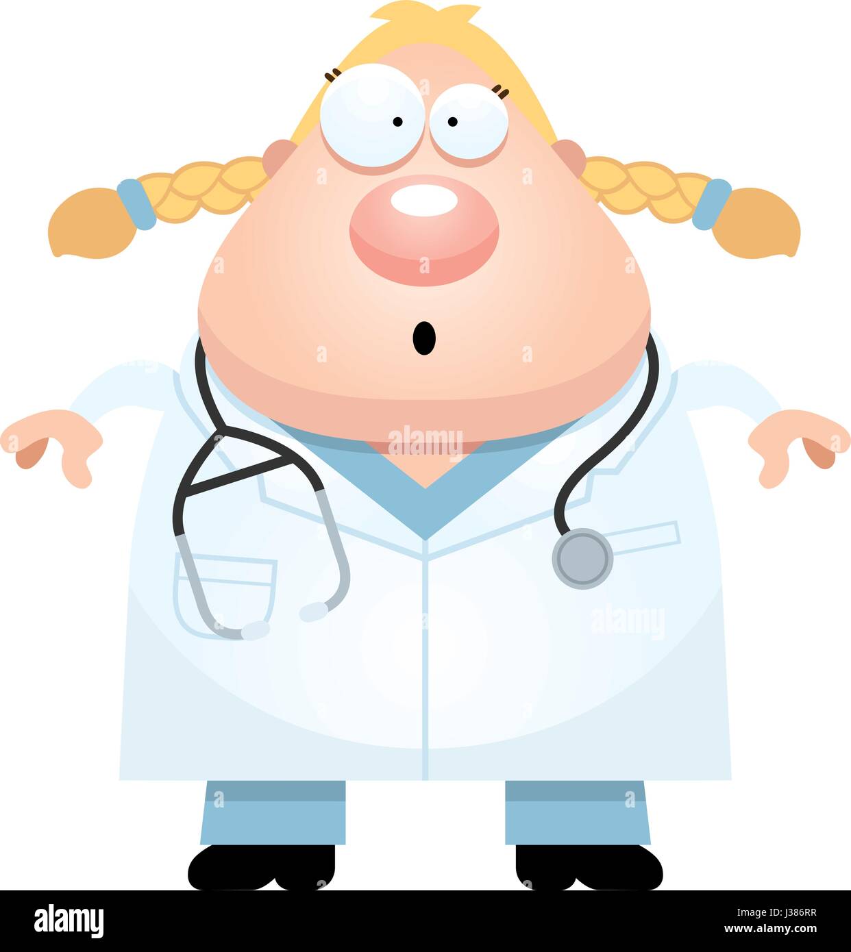 A cartoon illustration of a doctor looking surprised Stock Vector Image ...