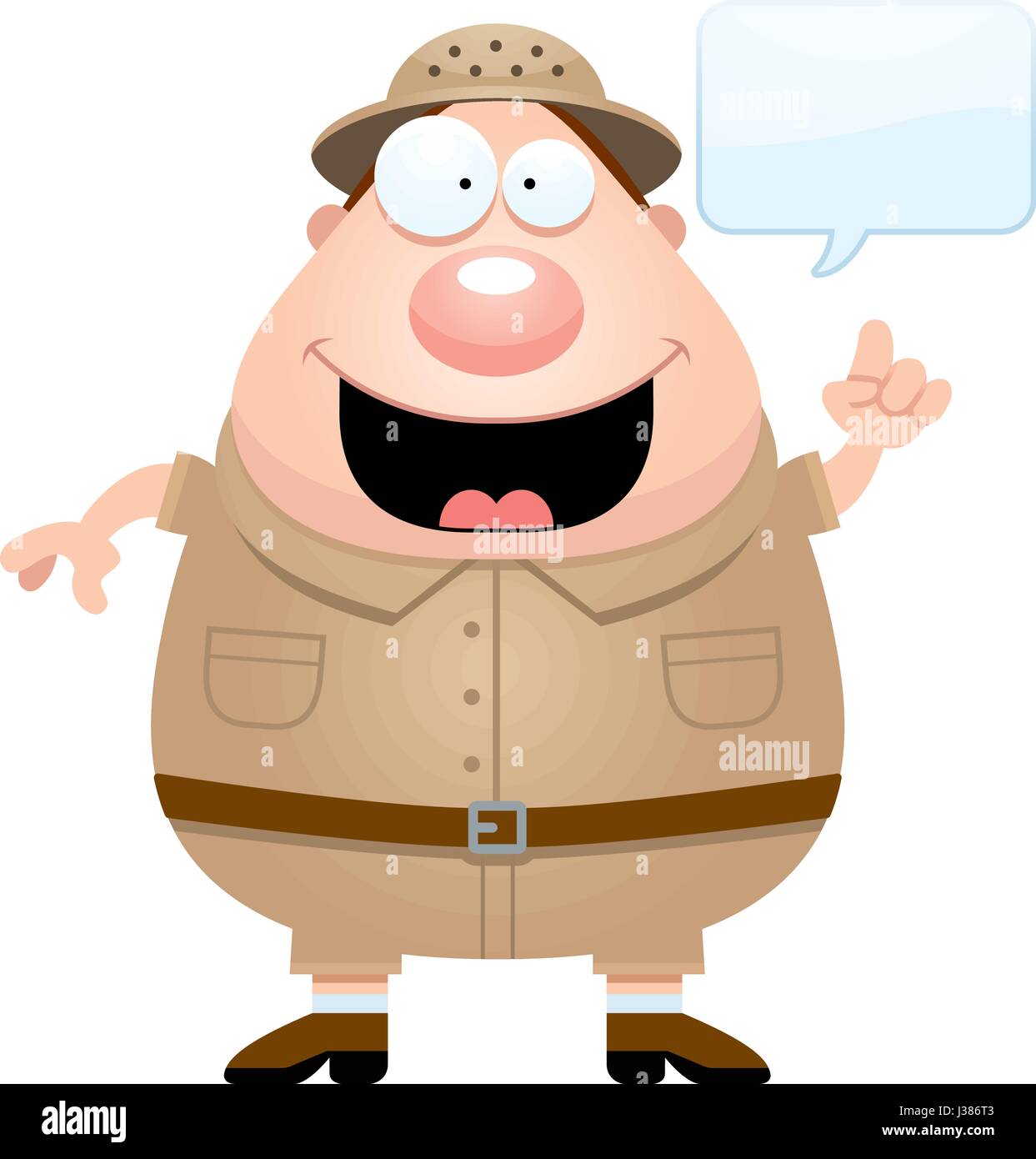 A cartoon illustration of an explorer with an idea Stock Vector Image ...