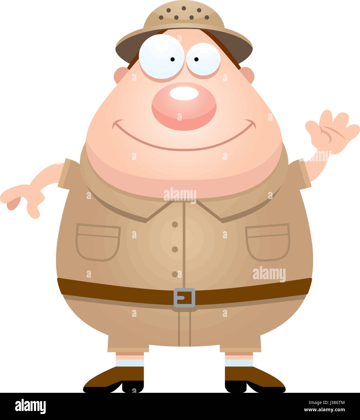 A cartoon illustration of an explorer waving Stock Vector Image & Art ...