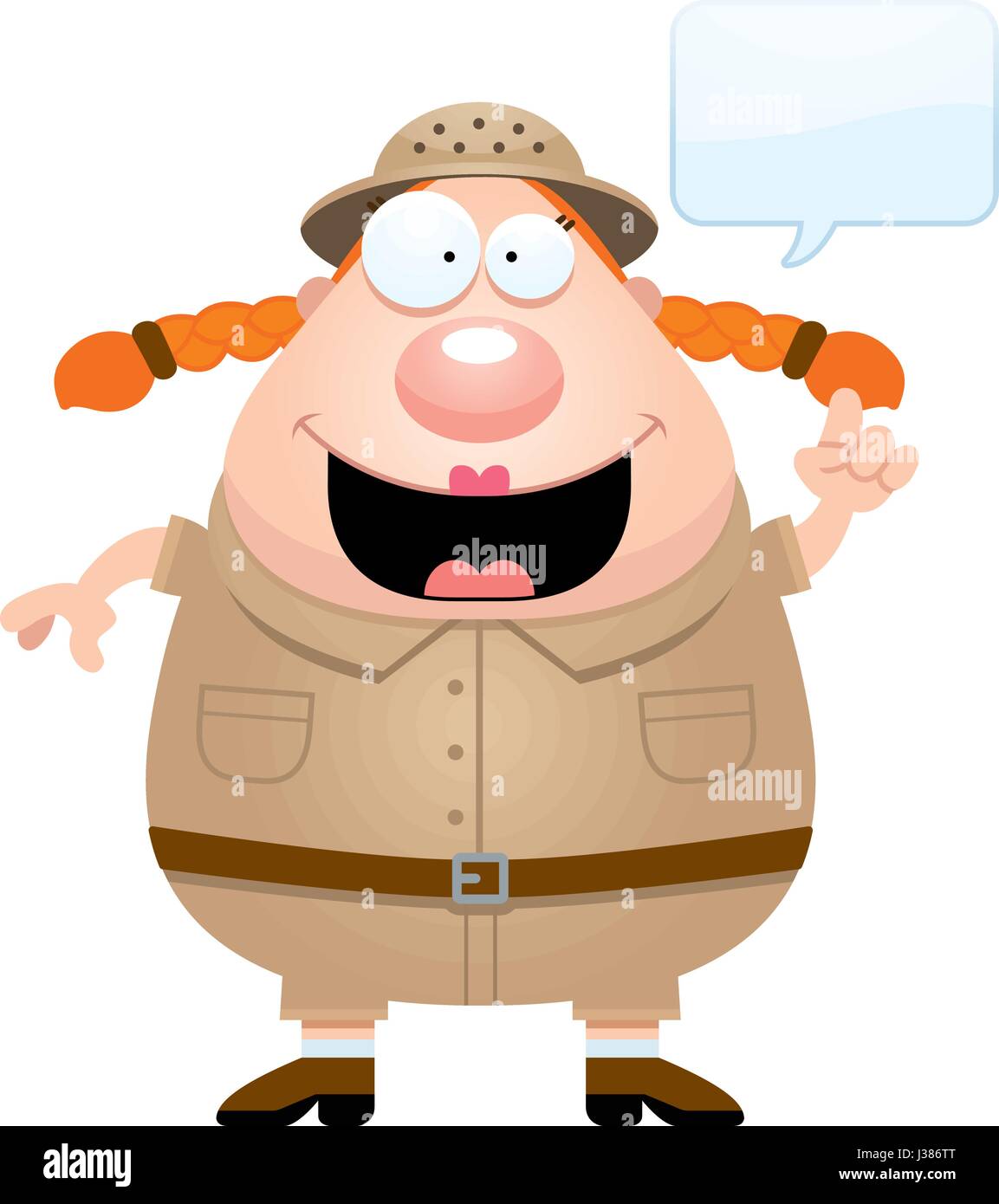 A cartoon illustration of an explorer with an idea Stock Vector Image ...