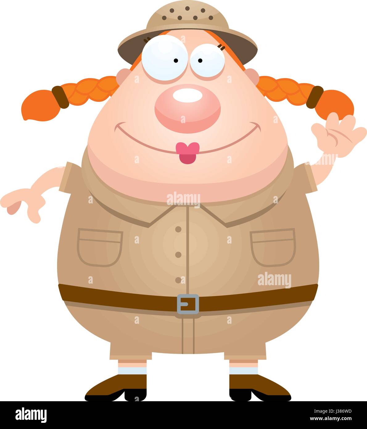 A cartoon illustration of an explorer waving Stock Vector Image & Art ...