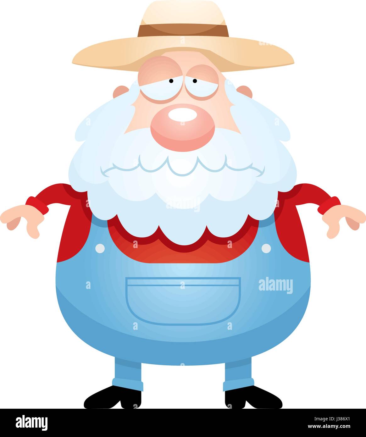 Sad farmer cartoon Stock Vector Images - Alamy